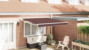 Automatická zatahovací markýza hnědá 300 x 250 cm 3215708