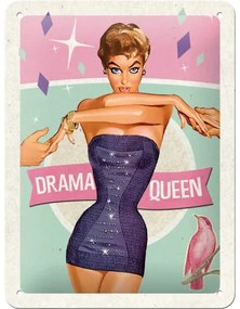 Postershop Plechová cedule - Drama Queen 20x15 cm