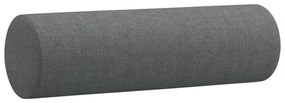 Petromila 3místná pohovka s polštáři tmavě šedá 180 cm textil