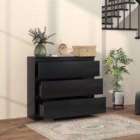 HOMCOM Komoda se 3 zásuvkami, jednoduchý úložný nábytek do ložnice, vnitřní použití, 80l x 39p x 73v cm
