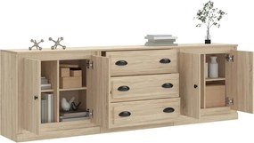 Příborníky 3 ks dub sonoma kompozitní dřevo 3185218