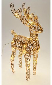 Vánoční svítící sob Champagne, 37 x 24 cm, 30 micro LED, na baterie, 24 cm