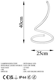 LED stolní lampa ve zlaté barvě (výška 40 cm) Yay – Opviq lights