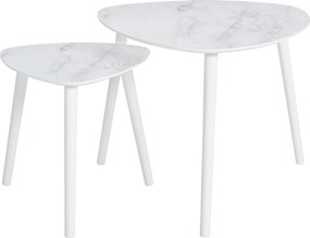 XXXLutz SADA ODKLÁDACÍCH STOLKŮ, vícebarevná, bílá, dřevo, 60/40/60/40/48/40 cm PBJ - Online Only konferenční stolky - 007968026801
