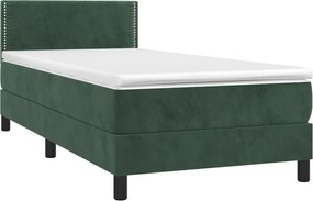 vidaXL Box spring postel s matrací 80 x 200 cm samet [3141212] Barva: Růžová