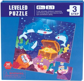 BINO PUZZLE Magnetické 3v1 moře skládačka 61 dílků ol88130
