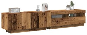 TV stolek s LED old wood 200x35x40 cm kompozitní dřevo 3329165