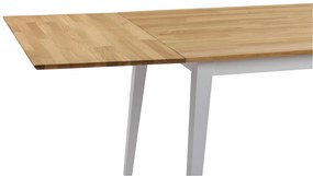 Přírodní/bílý rozkládací jídelní stůl Rowico Sundin,180/230/280 cm