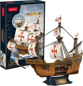 CUBICFUN 3D puzzle Loď Santa Maria / 204 dílků / 58 x 20 x 50 cm