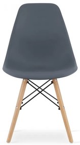 Set čtyř jídelních židlí OSAKA dark slate (hnědé nohy) 4ks