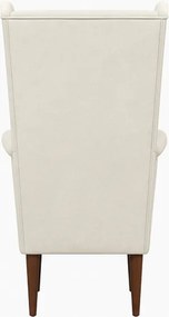 relaxační křeslo, ušák, odpočinkové, dřevo/kov/samet, 102x78x66 cm, nohy tmavé/krémová, Dekorino KR20260077