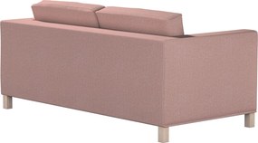 Potah na pohovku IKEA  Karlanda rozkládací, krátký barva růžová látka pletený vzor