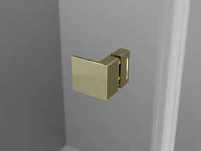Mexen Lunar, L výklopný sprchový kout pravý 100 x 90 cm, 8mm čiré sklo, zlatý profil, 834L-100-090-50-00-P