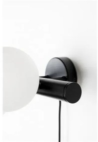 Nástěnná lampa MONICA WLL, bílé sklo a černý kov White Label Living 5400048