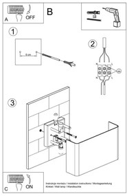 Sollux SL.0419 - Nástěnné svítidlo COPERTURA 2xG9/40W/230V bílá