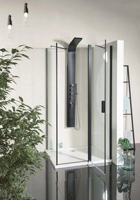 Polysan ZOOM LINE BLACK sprchové dveře 1200mm, čiré sklo ZL1312B