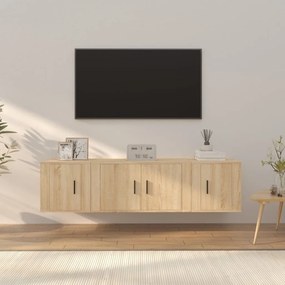 3dílný set TV skříněk dub sonoma kompozitní dřevo 3188401