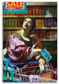 Gario Obraz na plátně Nakupování potravin - Jose Luis Guerrero Rozměry: 40 x 60 cm