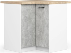 Kuchyňská skříňka Olivia S90/90 bílá/beton