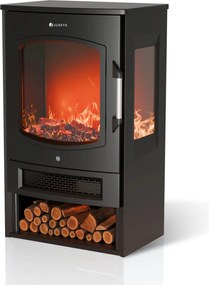 Juskys Elektrická krbová kamna 1 800 W s efektem plamene