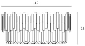MAXLIGHT C0165 - Stropní svítidlo TREND 8xE14/40W/230V pr. 45 cm zlatá