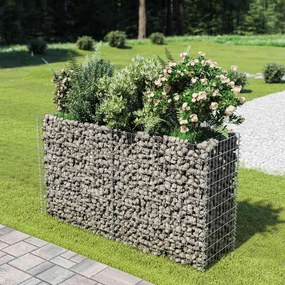 Gabionový vyvýšený záhon pozinkovaná ocel 180 x 50 x 100 cm 143558