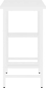 PC stůl bílý 80 x 40 x 72 cm MDF a kov 20555