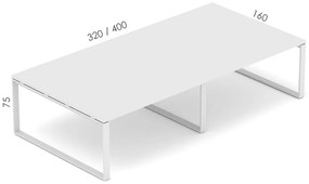 NABYTEK-DESIGNOVY.CZ - DESK32O - Konferenční stůl EPIC (více os.), 320/400cm, ocelová podnož O, (více modulový), dub/černá