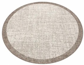 Koberec SIZAL FLOORLUX kruh 20401 Ramka šampan/taupe