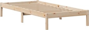 Postel s knihovnou bez matrace 75 x 190 cm masivní borovice 3321559