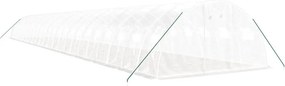 Skleník s ocelovým rámem bílý 96 m² 24 x 4 x 2 m 3188082