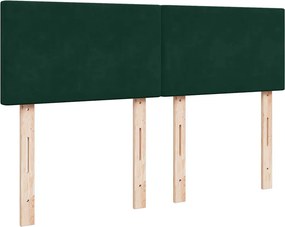 Box spring postel s matrací tmavě zelená 140x190 cm samet 3287731
