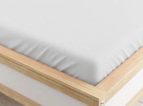 Napínací prostěradlo z mikrovlákna stříbrné 90 x 200 cm