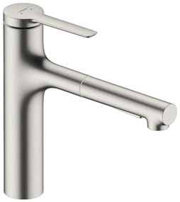Hansgrohe Zesis M33 - Dřezová baterie s výsuvnou sprškou, sBox, vzhled nerezu 74823800