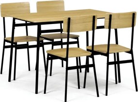 Jídelní stůl se čtyřmi židlemi AUT-O2155 OAK