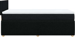 Box spring postel s matrací černá 90x200 cm textil 3287334