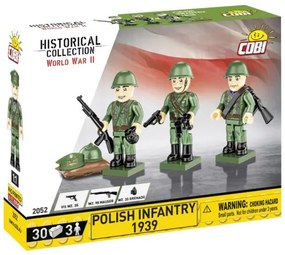 Cobi 2052 3 figurky s doplňky Polská armáda 1939, 30 kostek