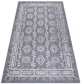 Dywany Luszczow Kusový koberec SISAL SION vzor rámu, ornament vintage 2832 modrý / růžový / ecru Rozměr koberce: 80 x 150 cm