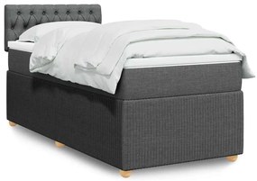 Box spring postel s matrací tmavě šedá 80 x 200 cm textil 3287291