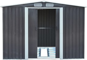 Plechový zahradní domek na nářadí, šedá / bílá, 2,6x3, 1m, HAMAL TYP 3