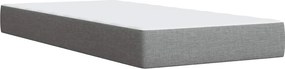 Box spring postel s matrací světle šedý 100 x 200 cm textil 3285449