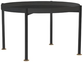 OnaDnes -20% Nordic Design Černý kovový konferenční stolek Nollan 80 cm