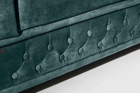 Designová trojsedačka Chesterfield 205 cm petrolejový samet