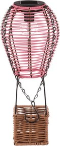 Solární lucerna balón s LED osvětlením PLA113 PINK-S