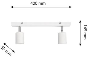LED Bodové svítidlo TUNE 2xGU10/4,8W/230V bílá