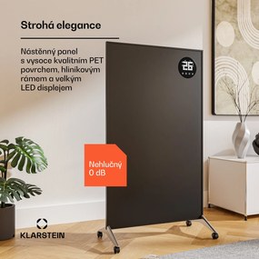 Klarstein Wonderwall Smart Bornholm Infračervený ohřívač, 800 W, Inteligentní ovládání, montáž na zeď, LED-Displej