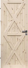 Loft Interiérové dveře 70 L, 746 × 1985 mm, masivní dřevo, levé, borovice, plné
