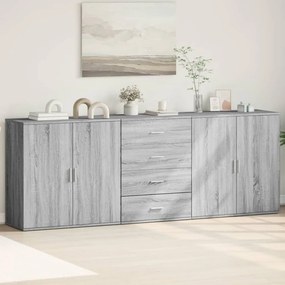 Příborníky 3 ks šedé sonoma kompozitní dřevo 3276614