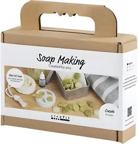 Creativ Company Výroba mýdla Seashells Olive Green / Kreativní sada /