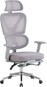 Ergonomická kancelářská židle SUPREME - šedá síťovina